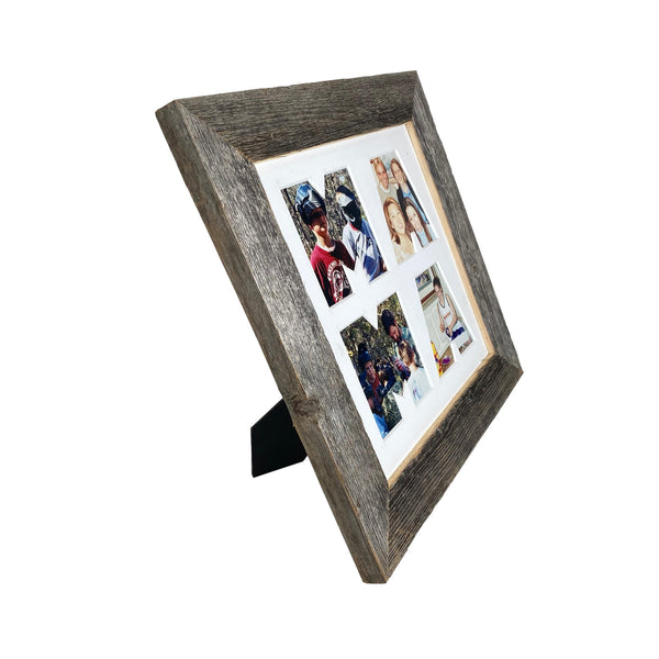 Mama Picture Frame Made from Reclaimed Wood with White Mat - Barnwood USA