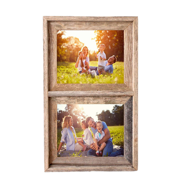 Rustic Farmhouse Signature Collage Frame | 2 Opening - Barnwood USA