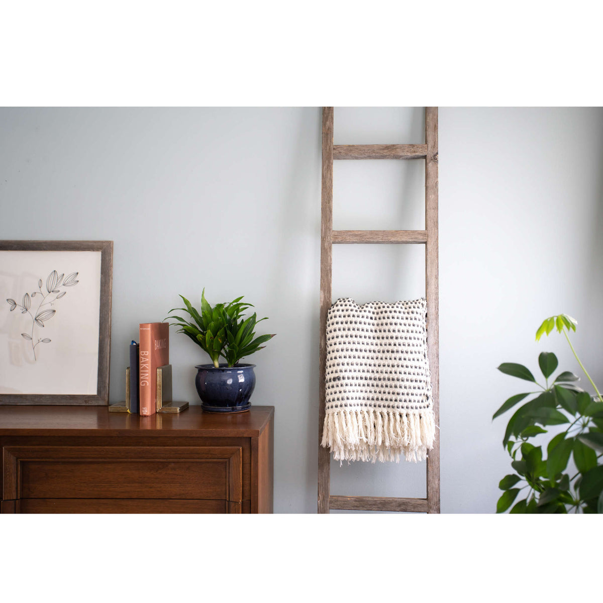 Rustic Farmhouse Blanket Ladder 1.5 Depth (2x4 Ladder) All Sizes and C ...